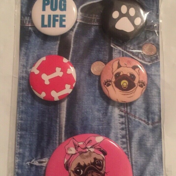 Royal Deluxe Accessories | Jewelry | Pug Life Cute Dog Pins New | Poshmark
